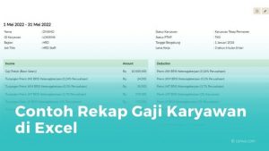 Contoh Rekap Gaji Karyawan di Excel - Blog Gadjian