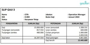 Contoh Rekap Gaji Karyawan di Excel - Blog Gadjian