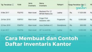Cara Membuat dan Contoh Daftar Inventaris Kantor - Blog Gadjian