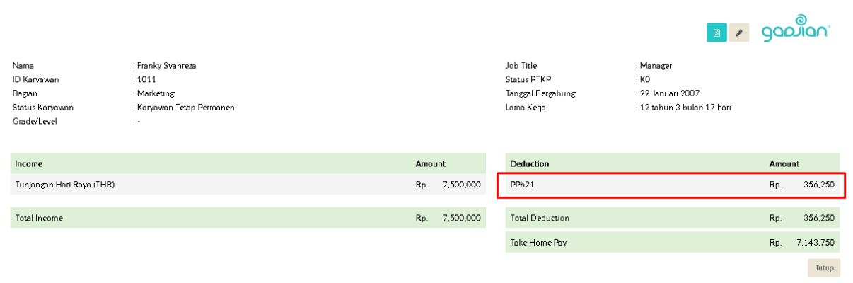 Perhitungan Pajak THR dan Bonus Karyawan Terbaru - Blog Gadjian