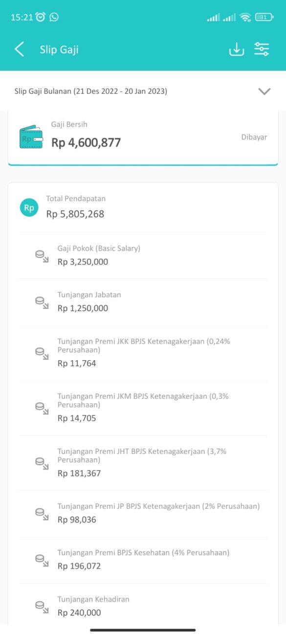 Lengkap! 9 Template Slip Gaji Karyawan Swasta - Blog Gadjian
