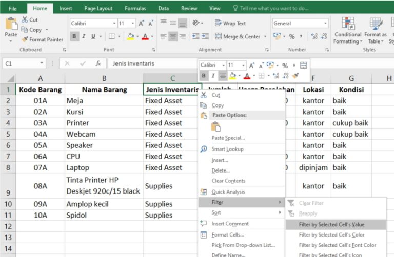 Cara Mudah Membuat Daftar Inventaris Kantor Excel dengan Template dan Manual - Blog Gadjian